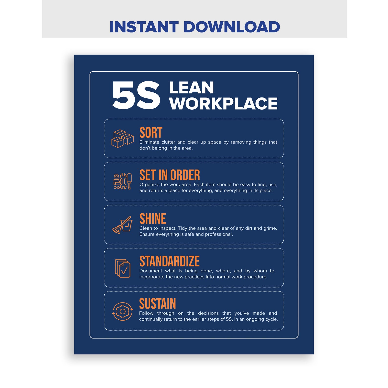 5S Lean Workplace | Digital Download - Etsy