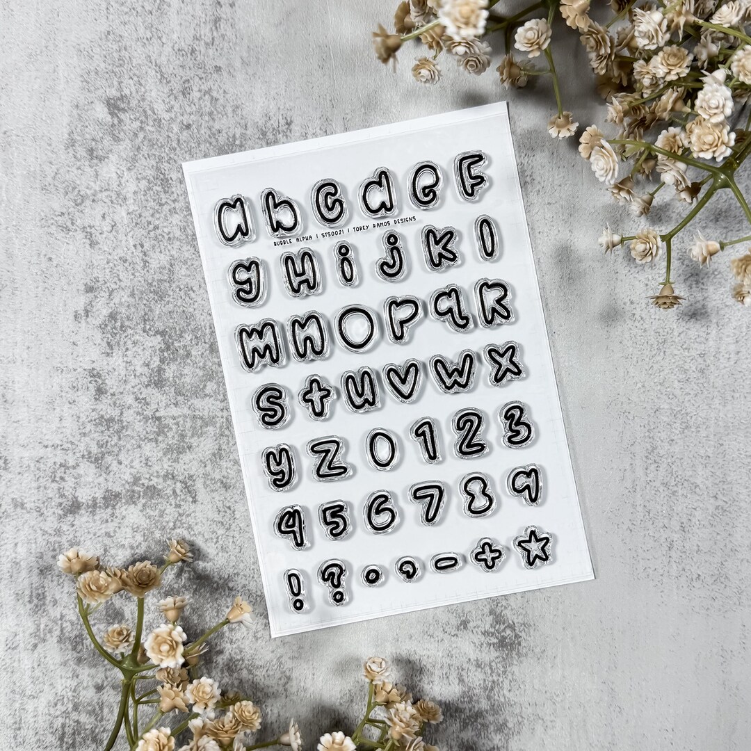 Bubble Alpha 4x6 Stamp Set // Photopolymer Stamps | Journal Stamps ...