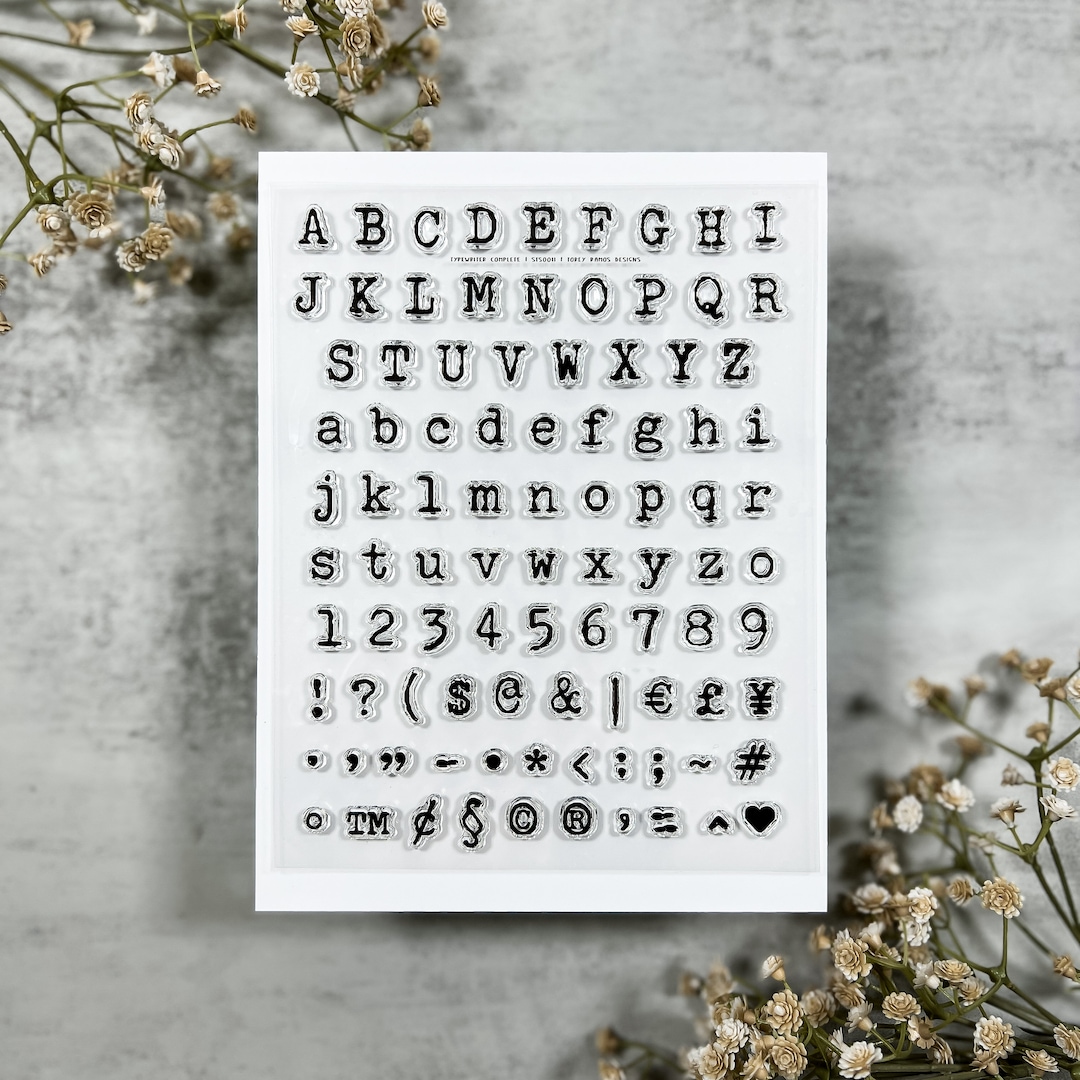 Typewriter Complete Alpha 6x8 Stamp Set // Photopolymer Stamps | Alpha ...