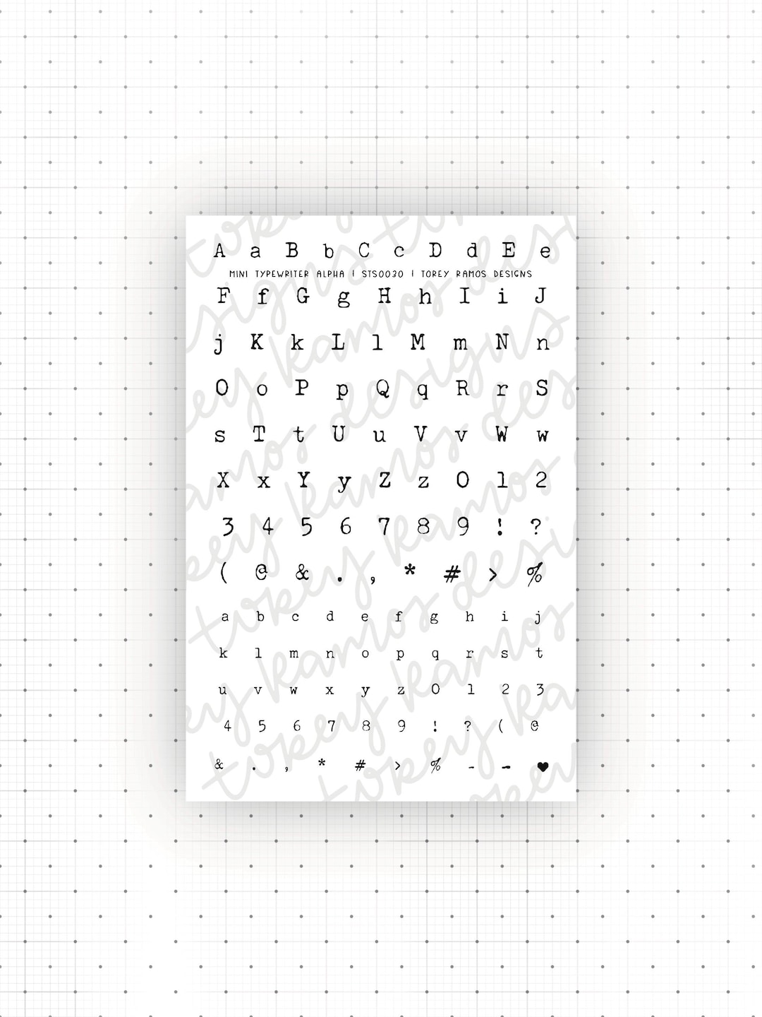 Mini Typewriter Alpha 4x6 Stamp Set // Photopolymer Stamps | Journal ...