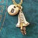 Rocket Necklace Gold Rocket Jewelry Personalized Jewelry Spaceship ...