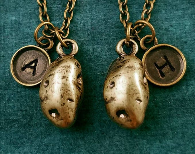 Potato Necklace SET of 2 SMALL Russet Potato Charm Necklaces - Etsy