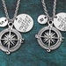 Compass Necklace Personalized Jewelry Friendship Gift Couples Necklace ...