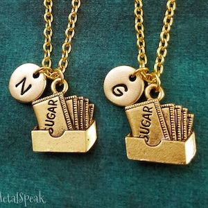 Sugar Necklace SET of 2 Sugar Packet Charm Necklaces Pendant Best ...