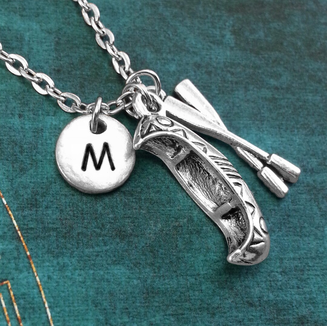 Canoe Necklace, Personalized Necklace, Canoe Pendant, Custom Necklace ...