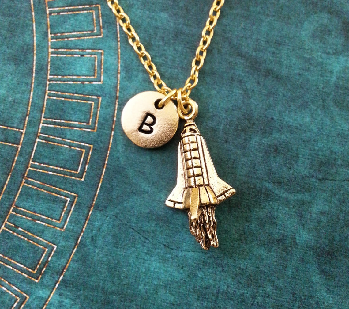 Rocket Necklace Gold Rocket Jewelry Personalized Jewelry - Etsy