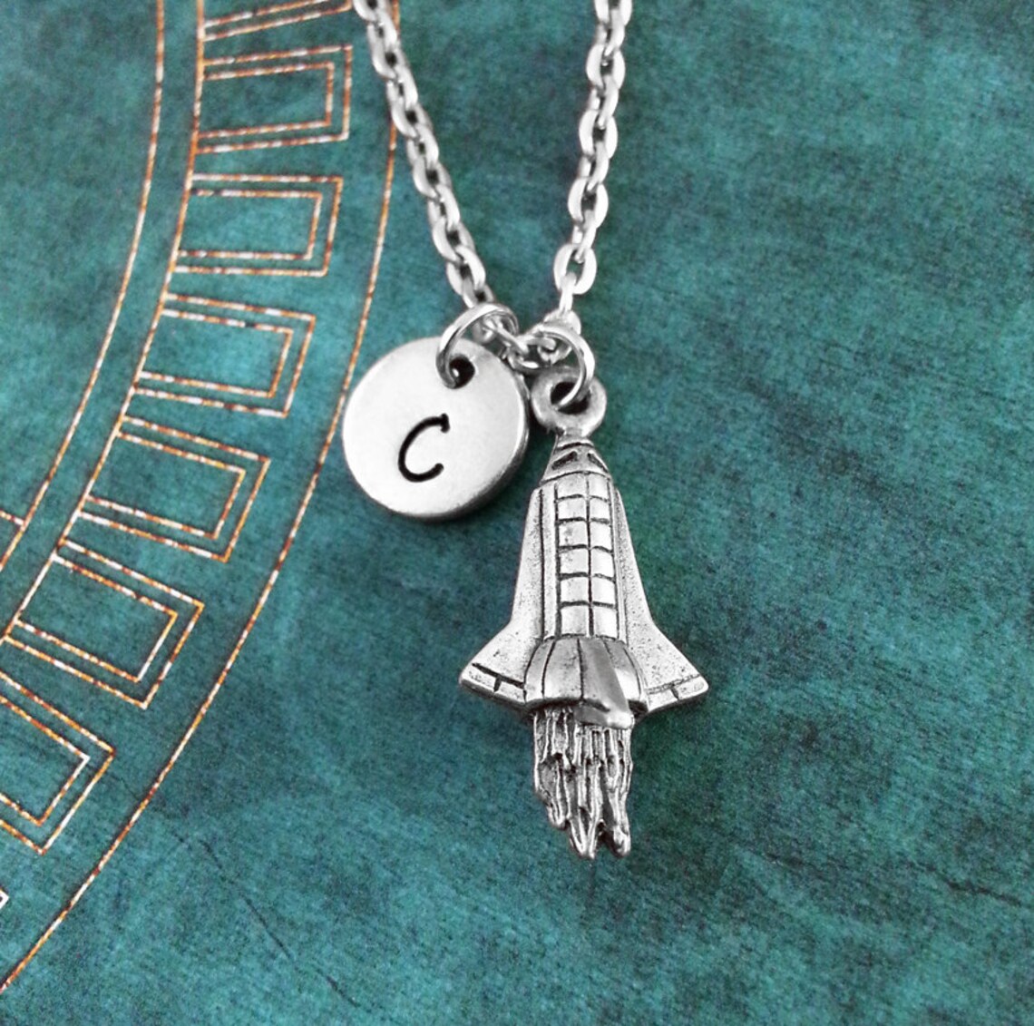 Rocket Necklace Rocket Jewelry Personalized Jewelry Spaceship - Etsy