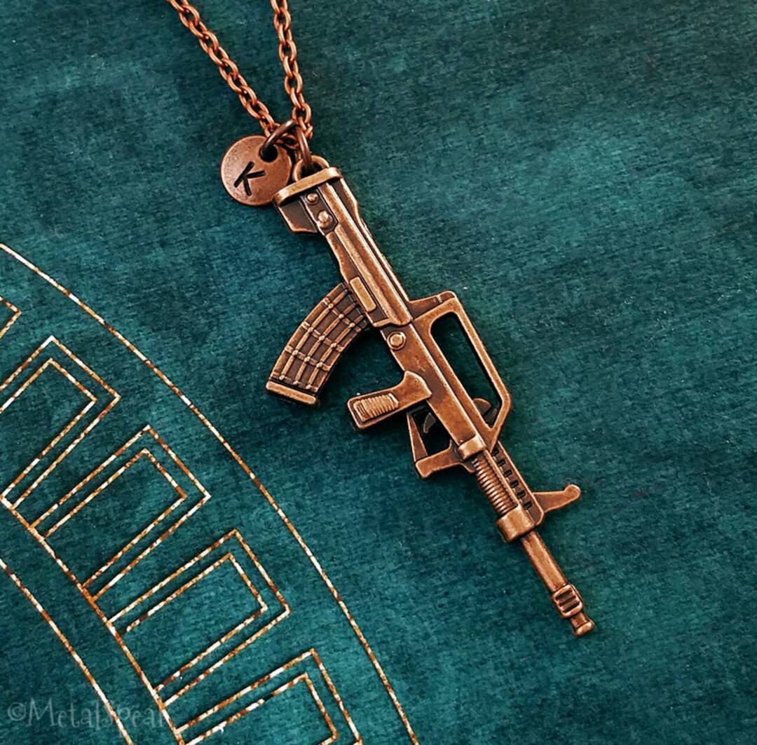 Machine Gun Necklace Assault Rifle Necklace Military Jewelry AK-47 ...