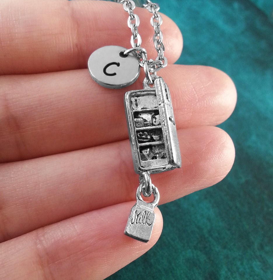 Refrigerator Necklace, Personalized Necklace, Fridge Pendant, Custom ...