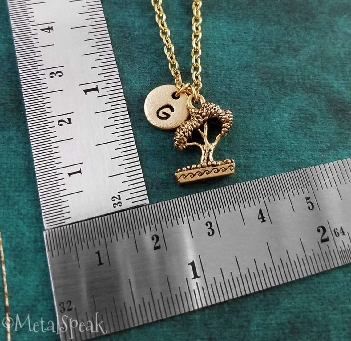 Bonsai Tree Necklace SET of 2 Bonsai Charm Necklaces Cherry Blossom ...