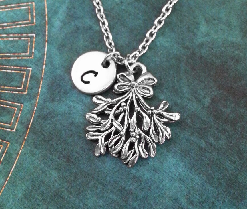 Mistletoe Necklace SMALL Mistletoe Jewelry Christmas Jewelry | Etsy