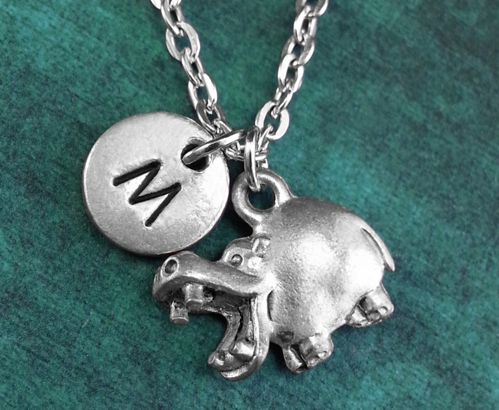 Hippo Necklace Hippopotamus Necklace Custom Necklace Personalized ...