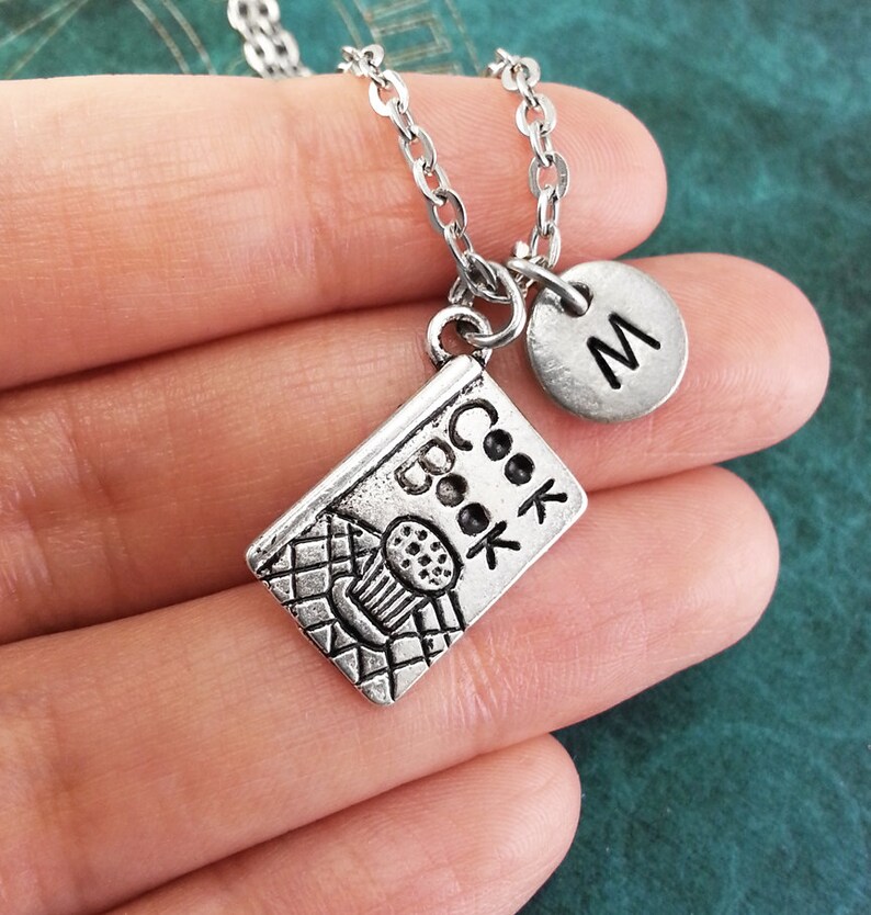 Cookbook Necklace, Personalized Necklace, Book Pendant, Custom Necklace ...