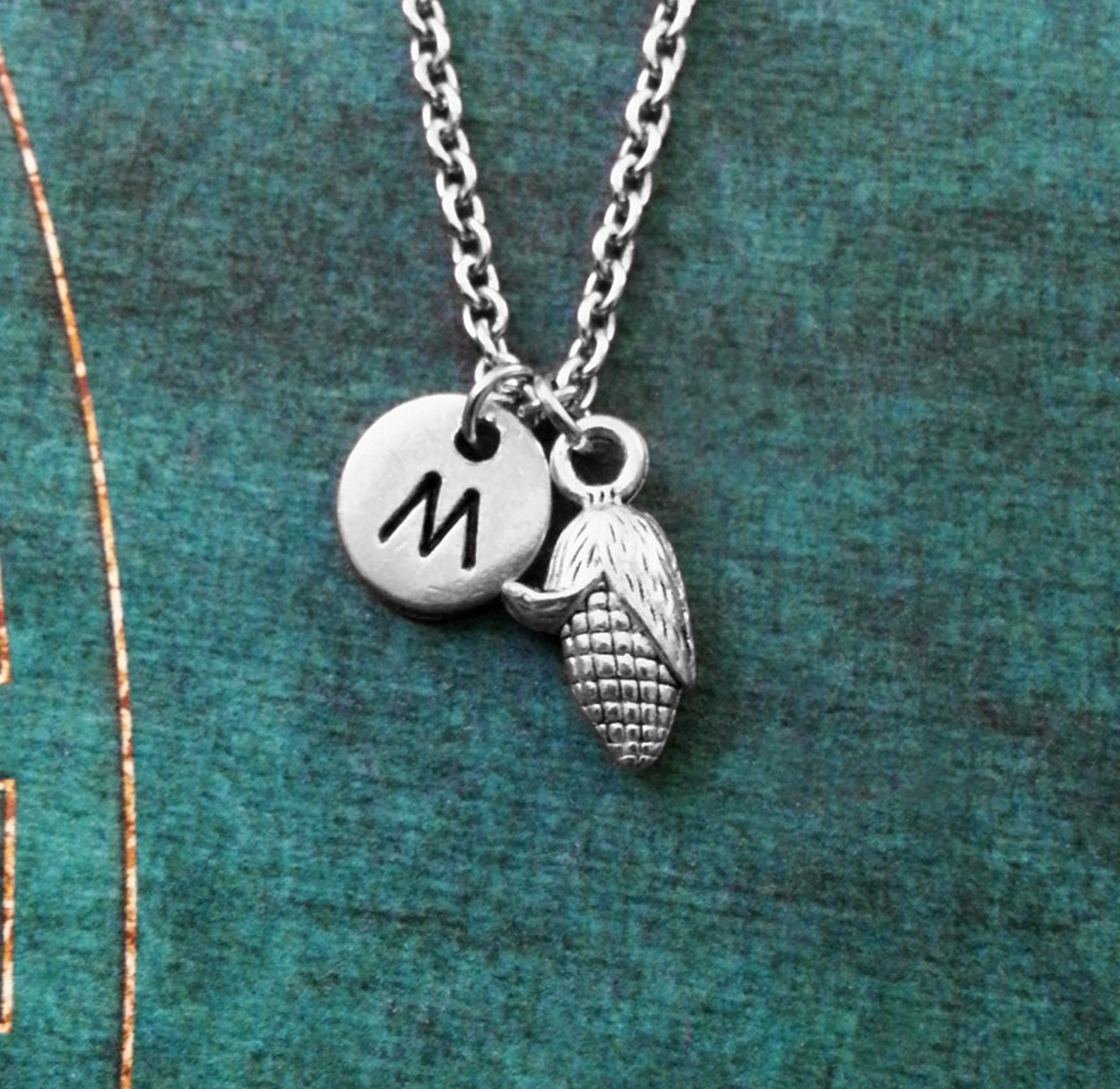 Corn Necklace VERY SMALL Corn Jewelry Farming Necklace Farmer - Etsy