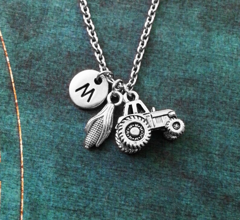 Tractor Necklace SMALL Tractor Jewelry Farming Necklace Farmer Necklace ...