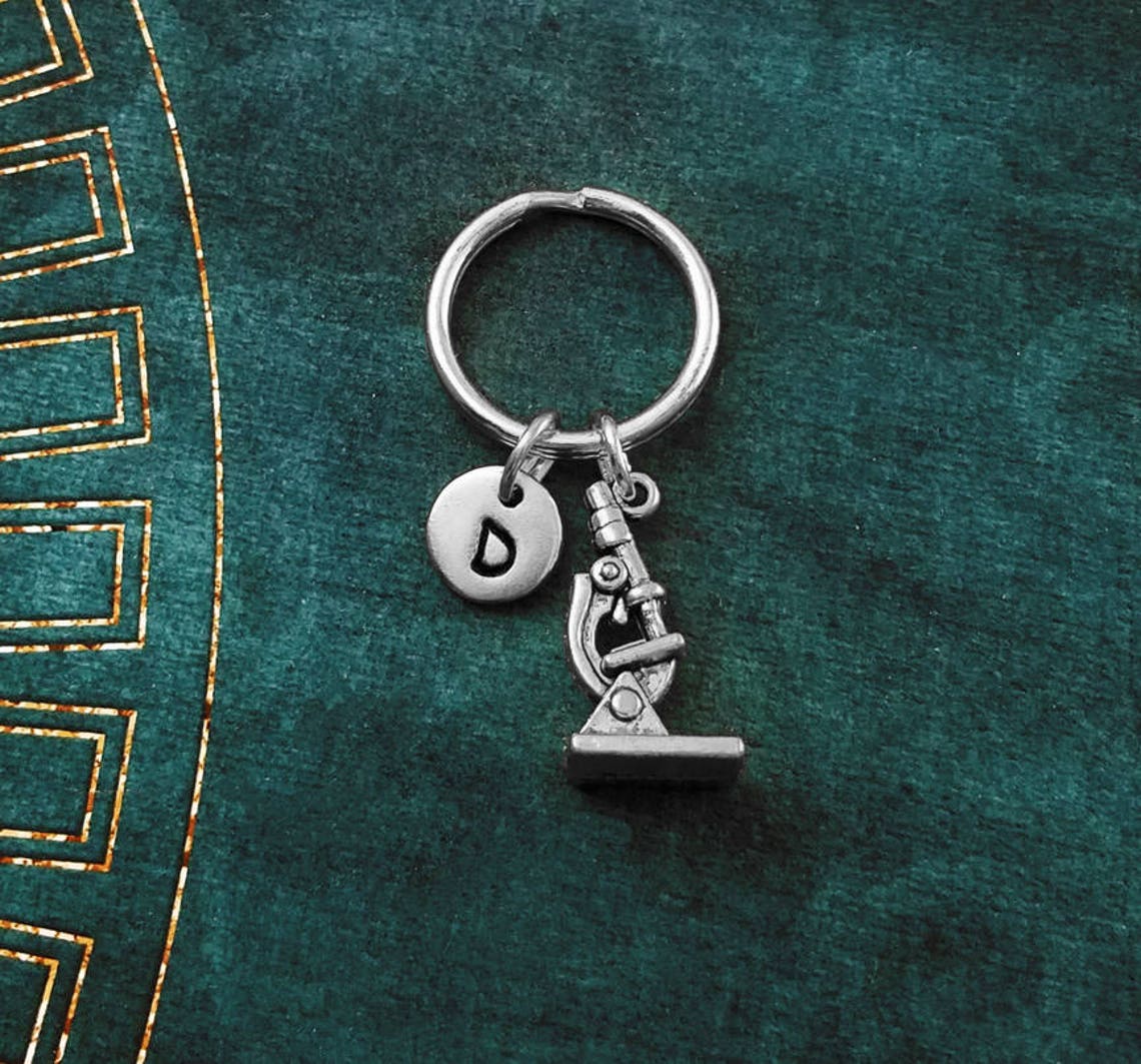 Microscope Necklace SMALL Microscope Charm Necklace Scientist | Etsy