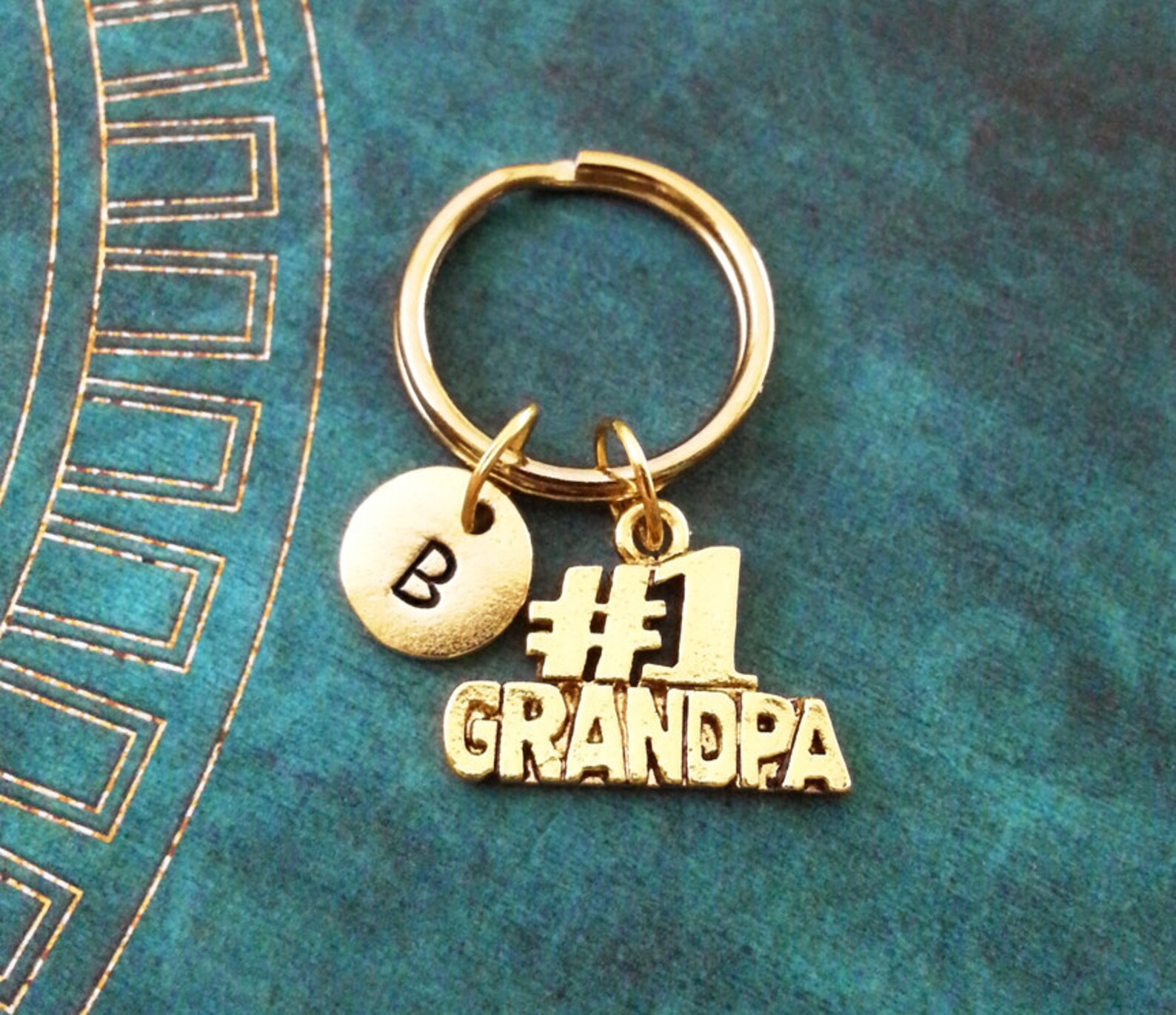 Number One Grandpa Necklace Grandpa Jewelry Gold Father's - Etsy