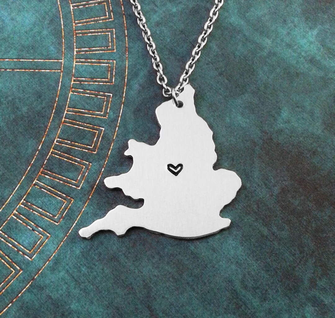 England Necklace England Jewelry England Pendant Charm Country Necklace ...