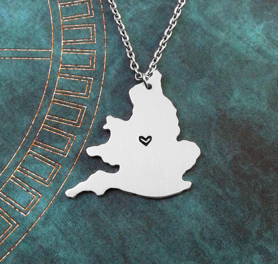 England Necklace England Jewelry England Pendant Charm Country Necklace ...