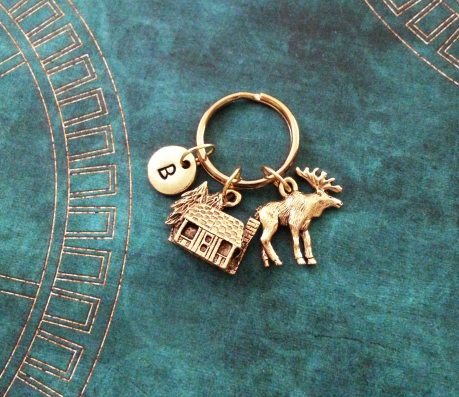 Cabin Necklace Gold Moose Necklace Outdoors Gift Personalized | Etsy