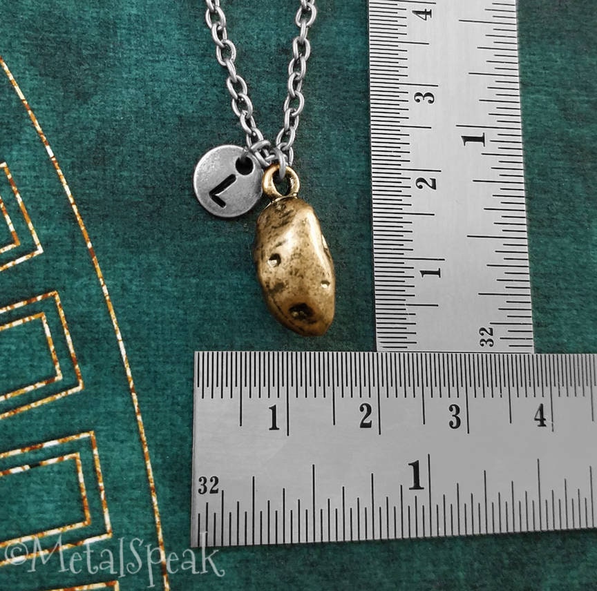 Potato Necklace SET of 2 SMALL Baked Potato Charm Necklaces Potato ...
