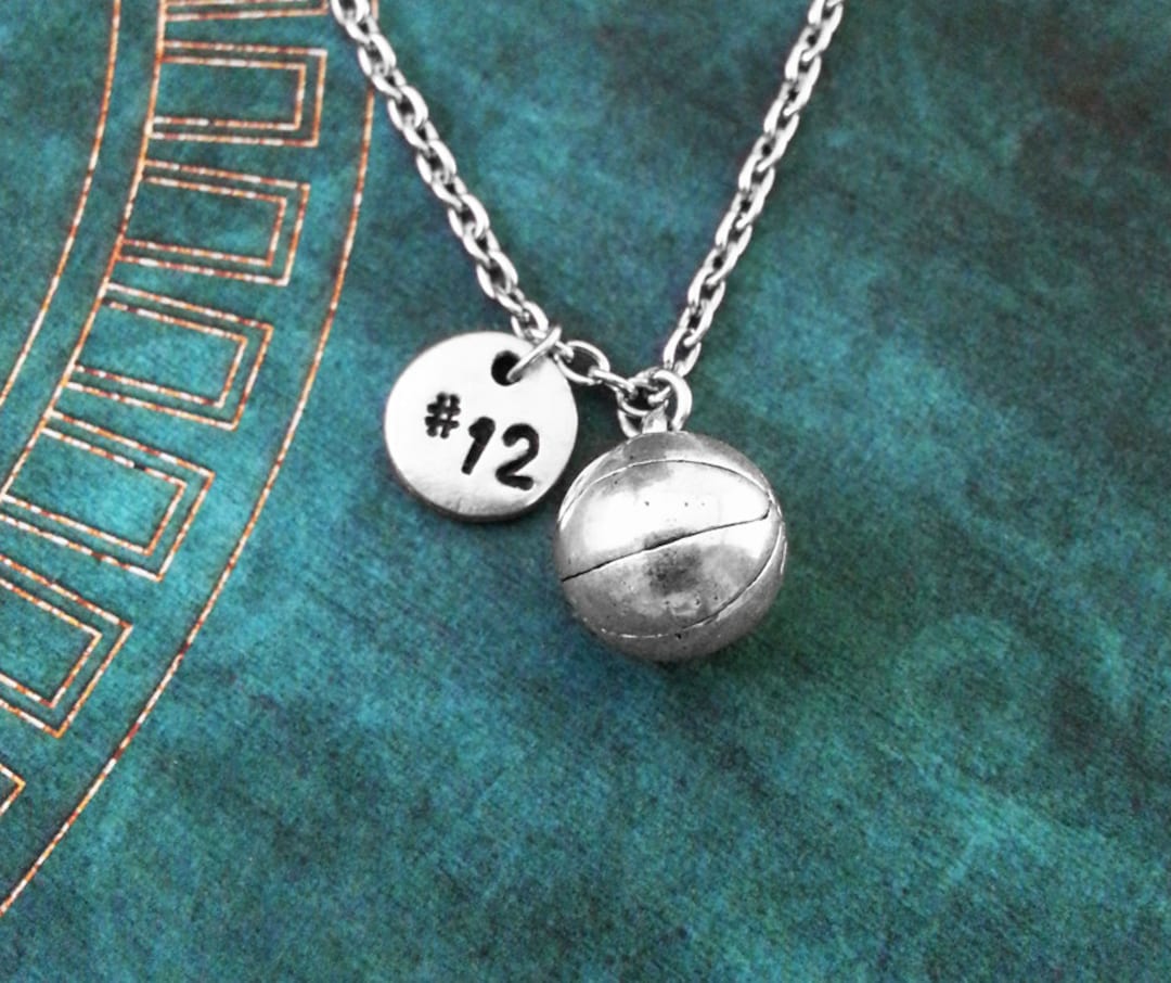 Basketball Necklace VERY SMALL Basketball Jewelry Personalized Jewelry ...