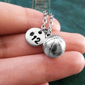 Basketball Necklace VERY SMALL Basketball Jewelry Personalized Jewelry ...