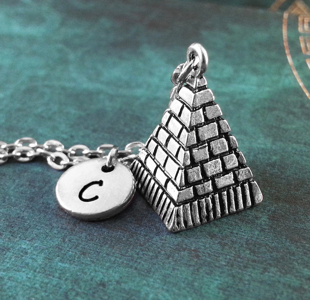 Pyamid Necklace, Personalized Necklace, Pyramid Pendant, Custom ...