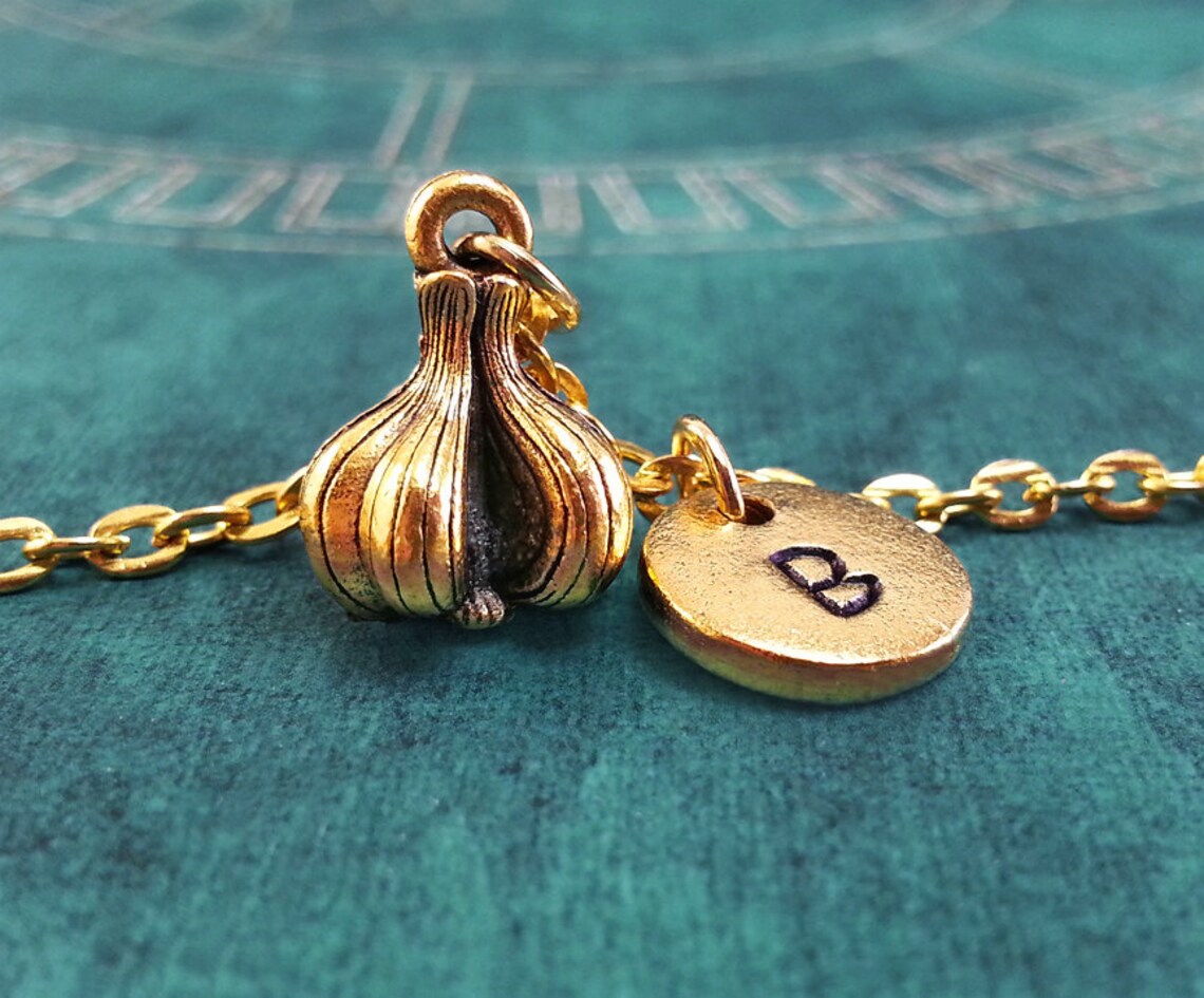 Garlic Necklace VERY SMALL Garlic Jewelry Personalized Jewelry Garlic ...
