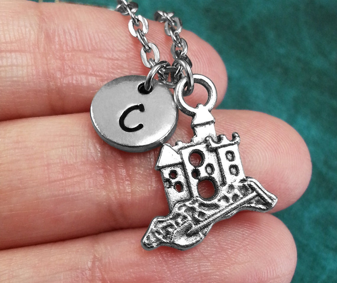 Sandcastle Necklace, Personalized Necklace, Castle Pendant, Beach Gift ...