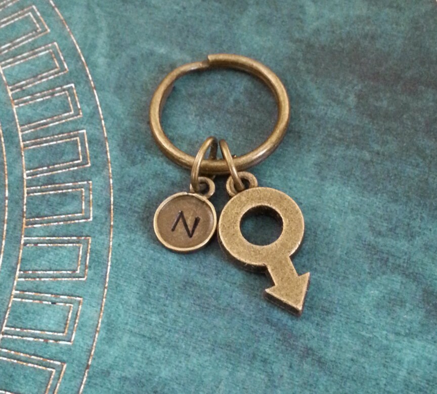 Mars Symbol Necklace Bronze Mars Necklace Mars Jewelry Gender Symbol ...