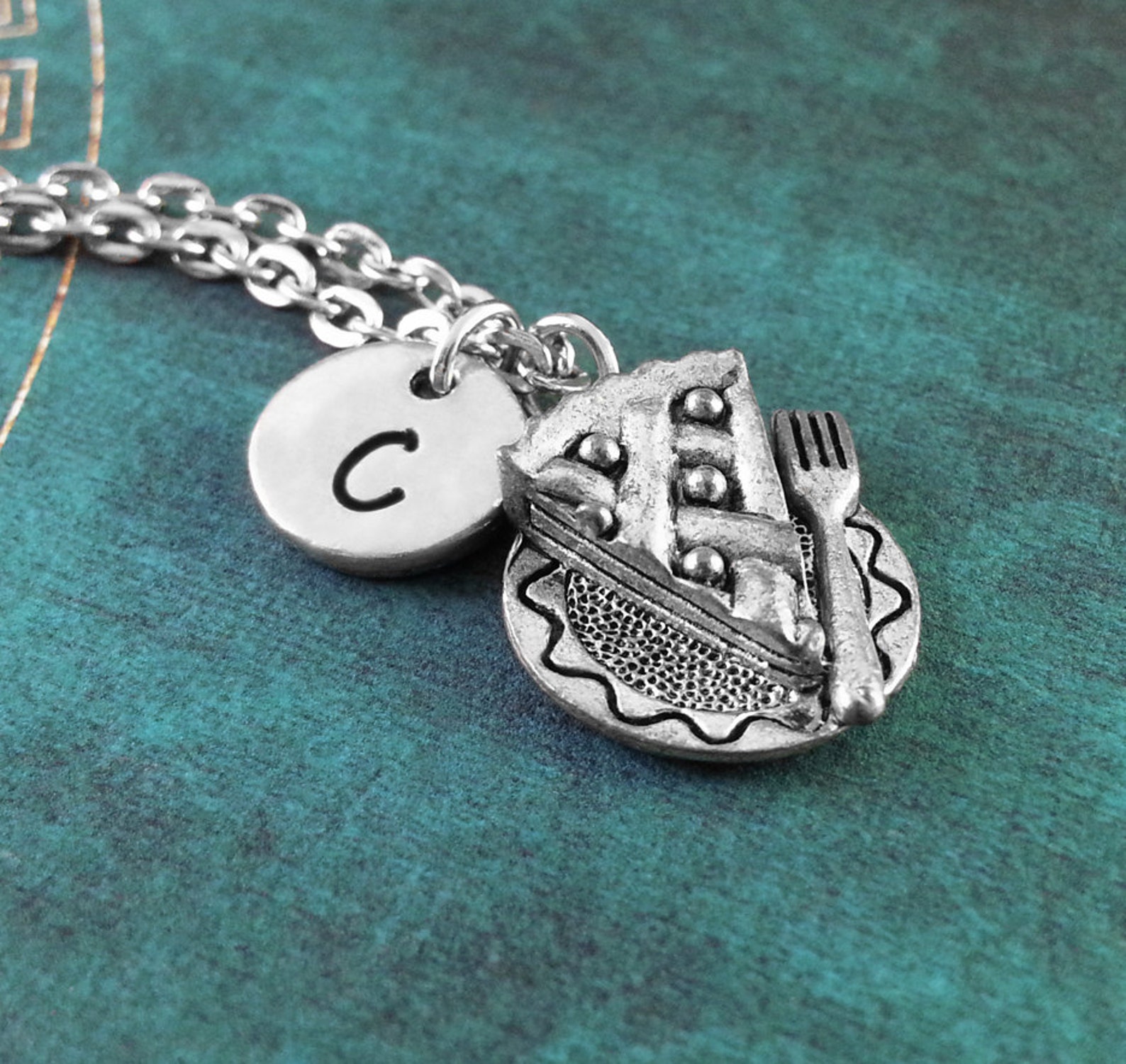 Slice of Pie Necklace, Personalized Necklace, Pie Pendant, Custom ...