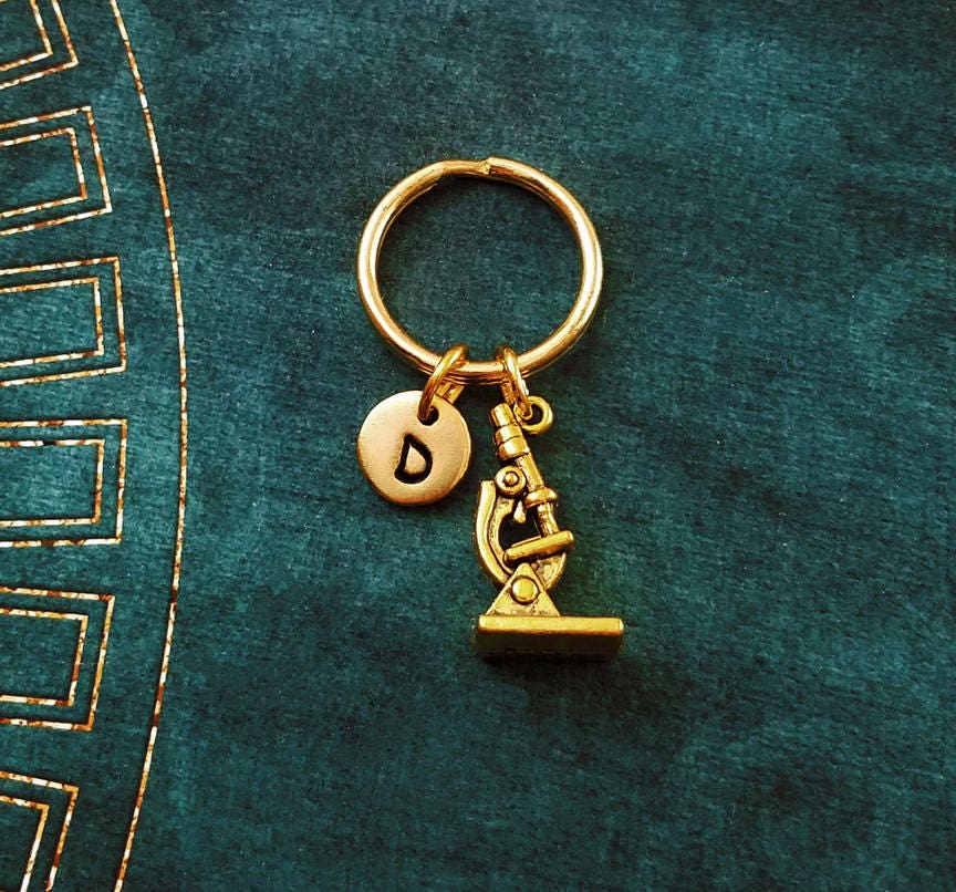 Microscope Necklace SMALL Microscope Charm Necklace Scientist | Etsy