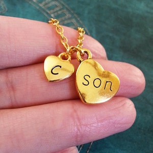 Son Necklace SMALL Son Jewelry Gold Son Charm Necklace Son Pendant ...