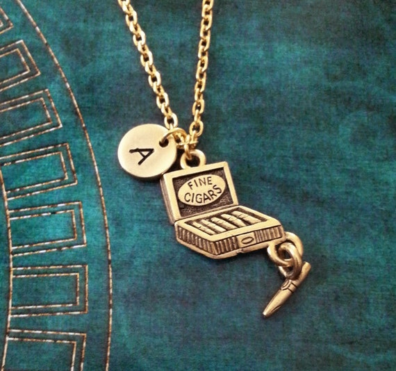 Cigar Necklace SMALL Box of Cigars Necklace Fine Cigars Charm | Etsy