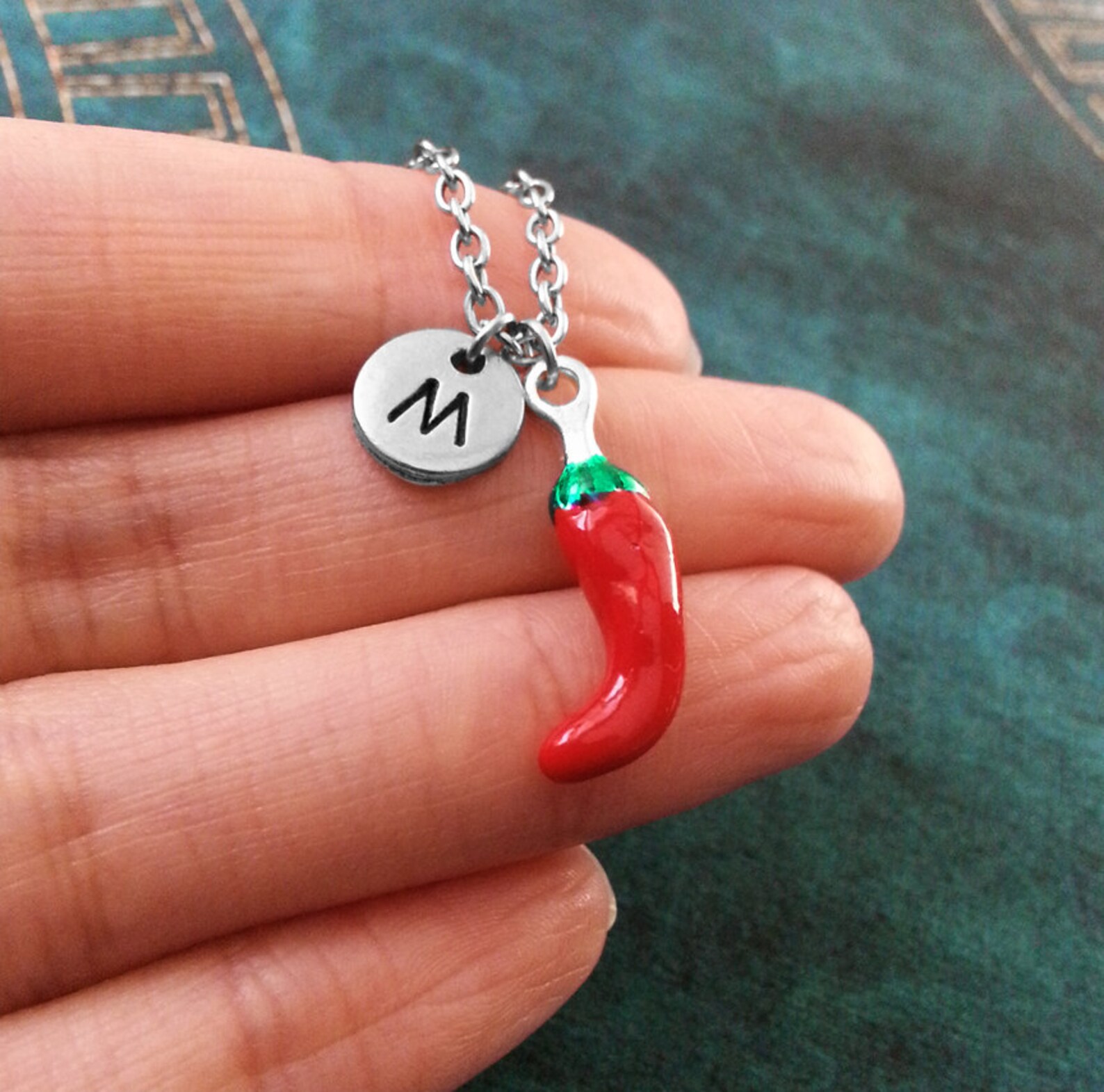 Pepper Necklace Red Chili Pepper Jewelry Chili Necklace | Etsy