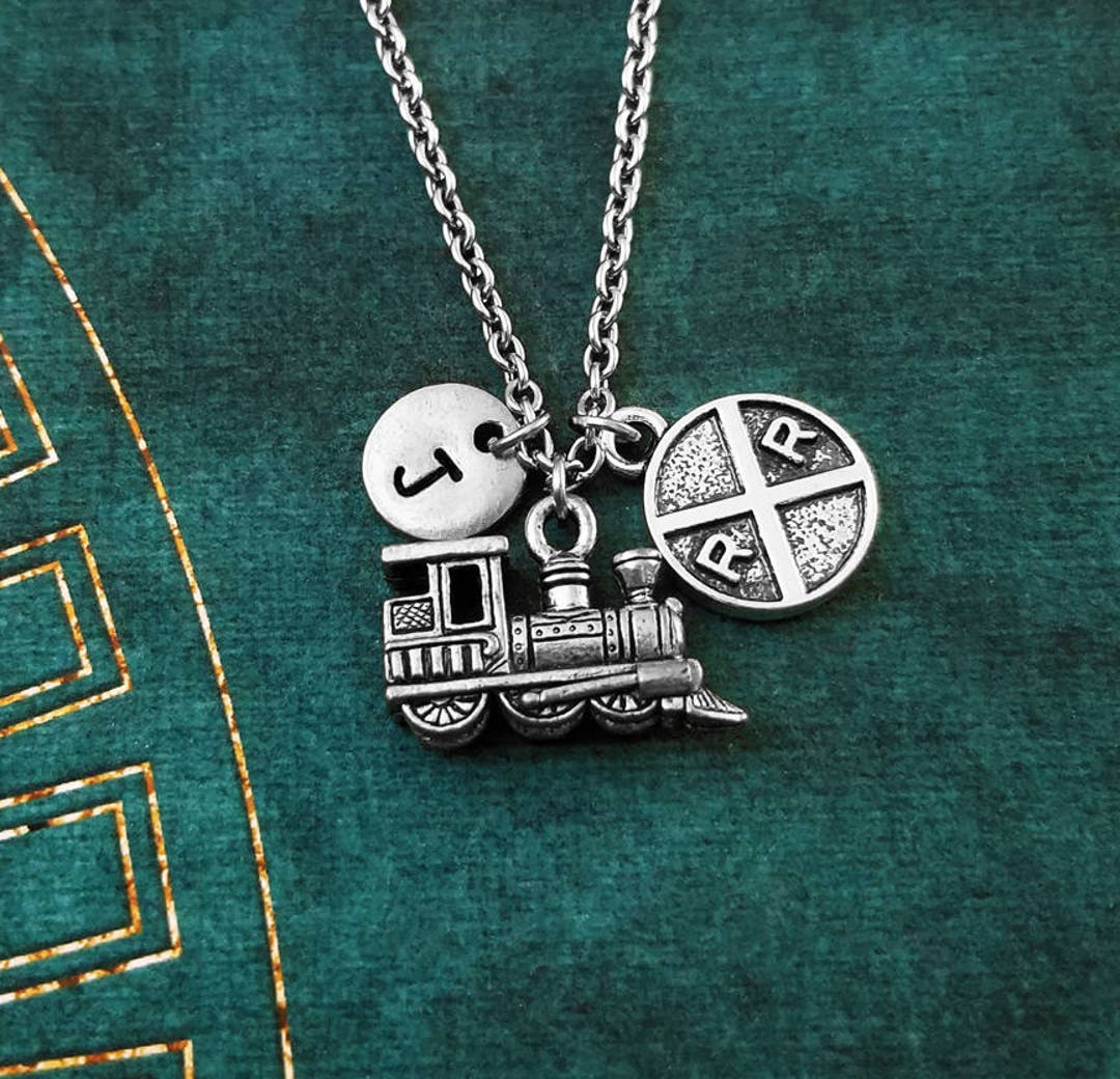 Train Necklace SMALL Train Charm Necklace Train Jewelry Railroad ...