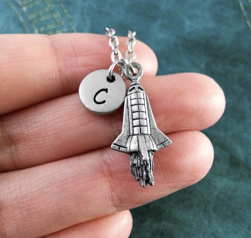 Rocket Necklace Rocket Jewelry Personalized Jewelry Spaceship - Etsy