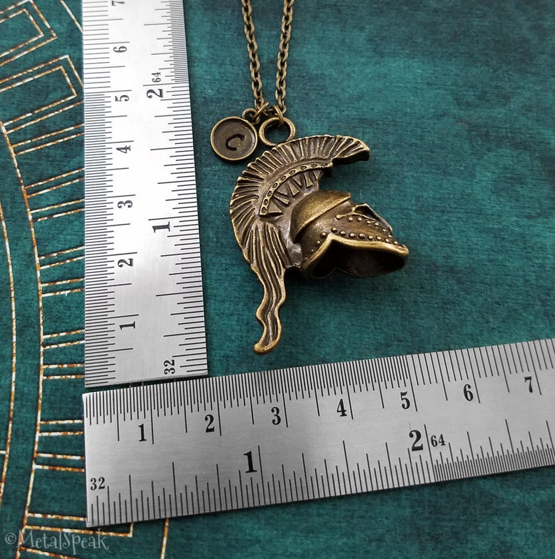 Spartan Necklace LARGE Spartan Helmet Necklace Spartan Warrior Necklace ...