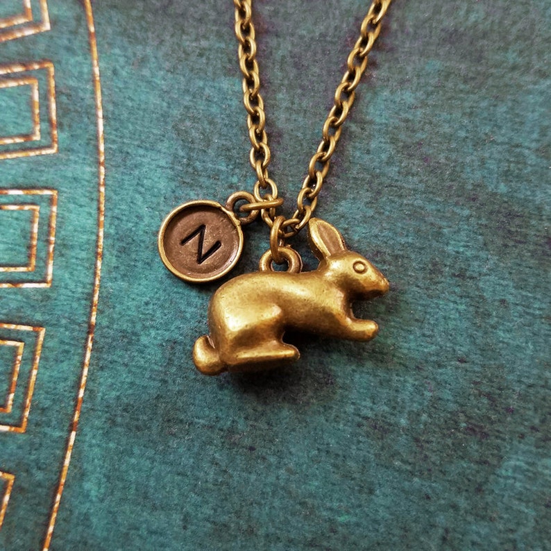 Rabbit Necklace VERY SMALL Rabbit Jewelry Easter Bunny | Etsy