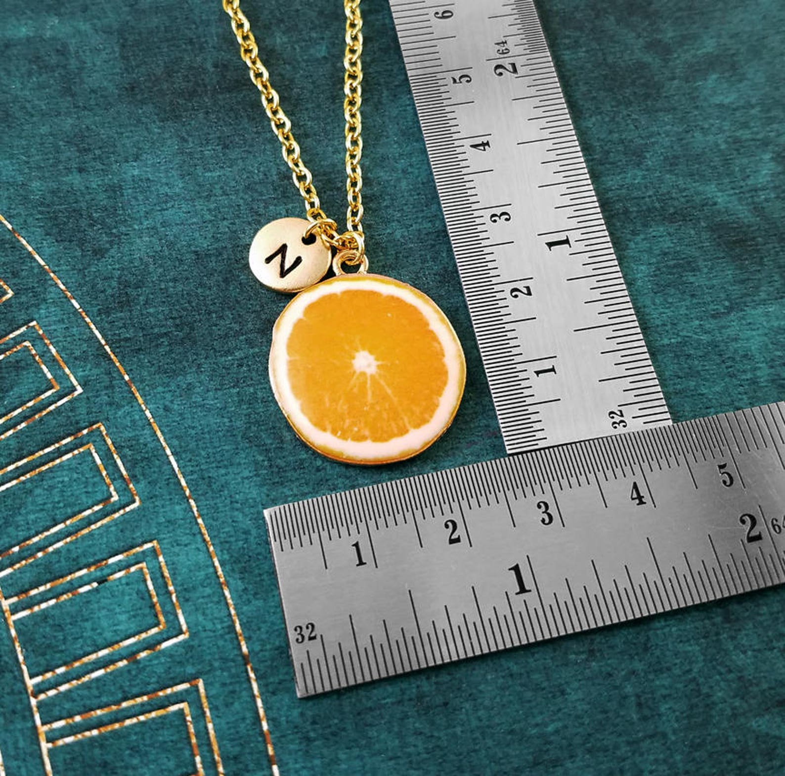 Orange Necklace Orange Jewelry Food Jewelry Fruit Slice Charm - Etsy