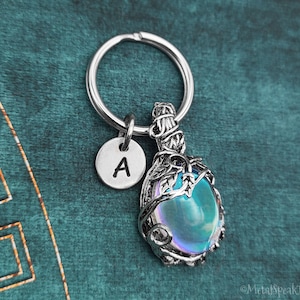 Amulet Necklace SMALL Clear Blue Gem Resin Magic Amulet Pendant ...