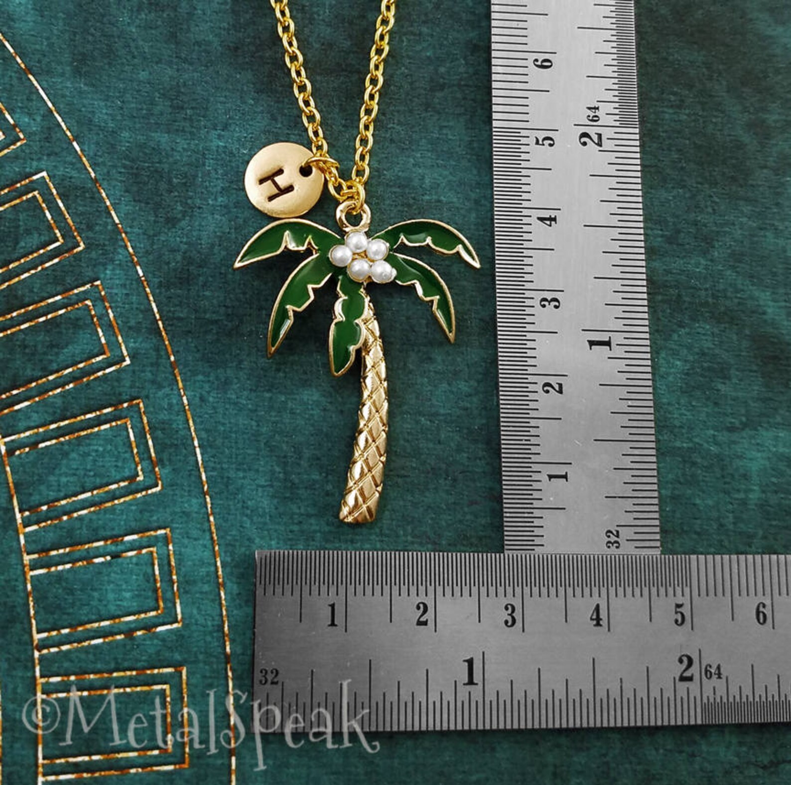 Palm Tree Necklace Palm Tree Charm Necklace Beach Jewelry - Etsy