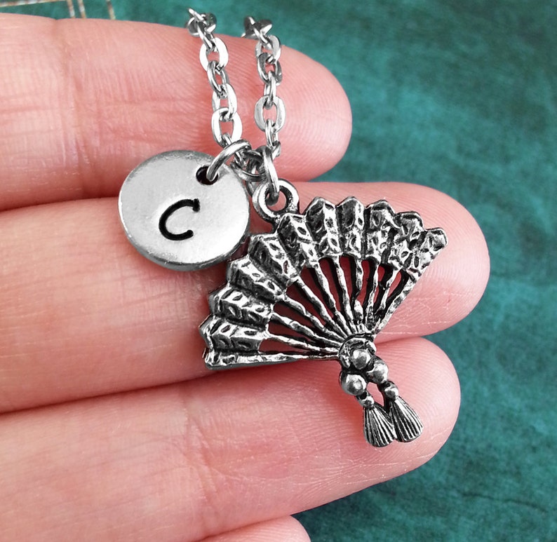 Hand Fan Necklace Personalized Necklace Hand Fan Pendant - Etsy