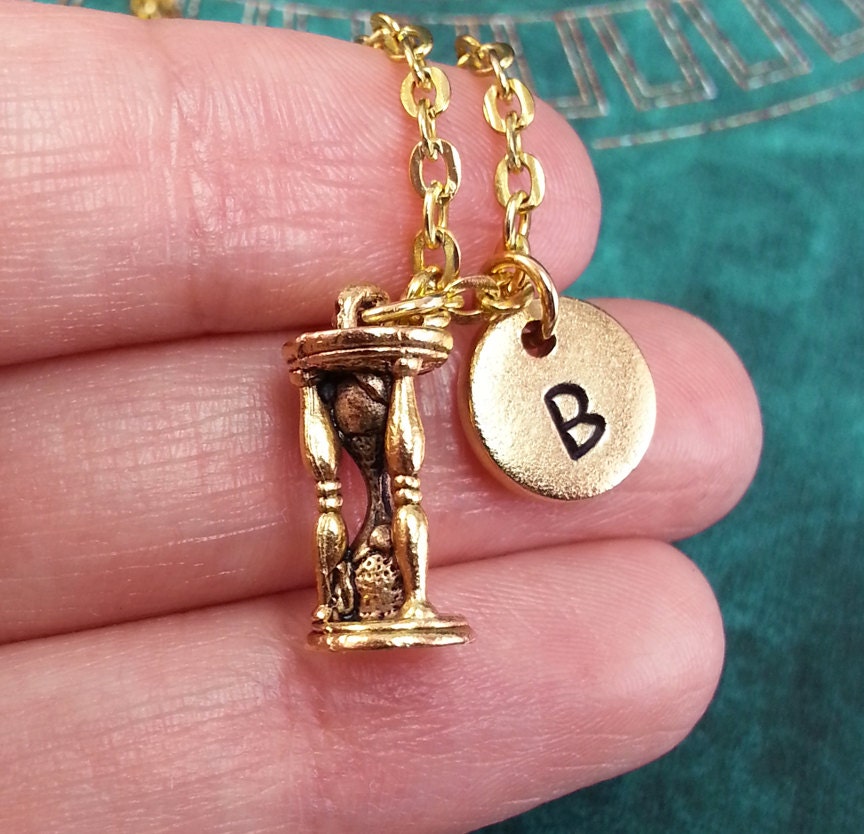 Hourglass Necklace Gold Hourglass Personalized Necklace | Etsy