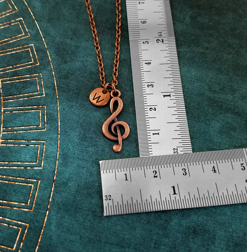 Treble Clef Necklace Treble Clef Jewelry Music Note Necklace | Etsy