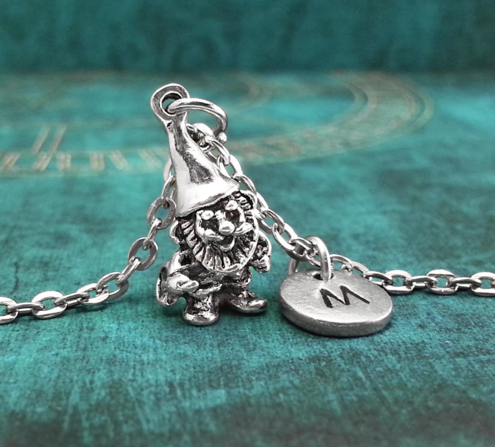 Gnome Necklace Personalized Necklace Garden Gnome Pendant - Etsy