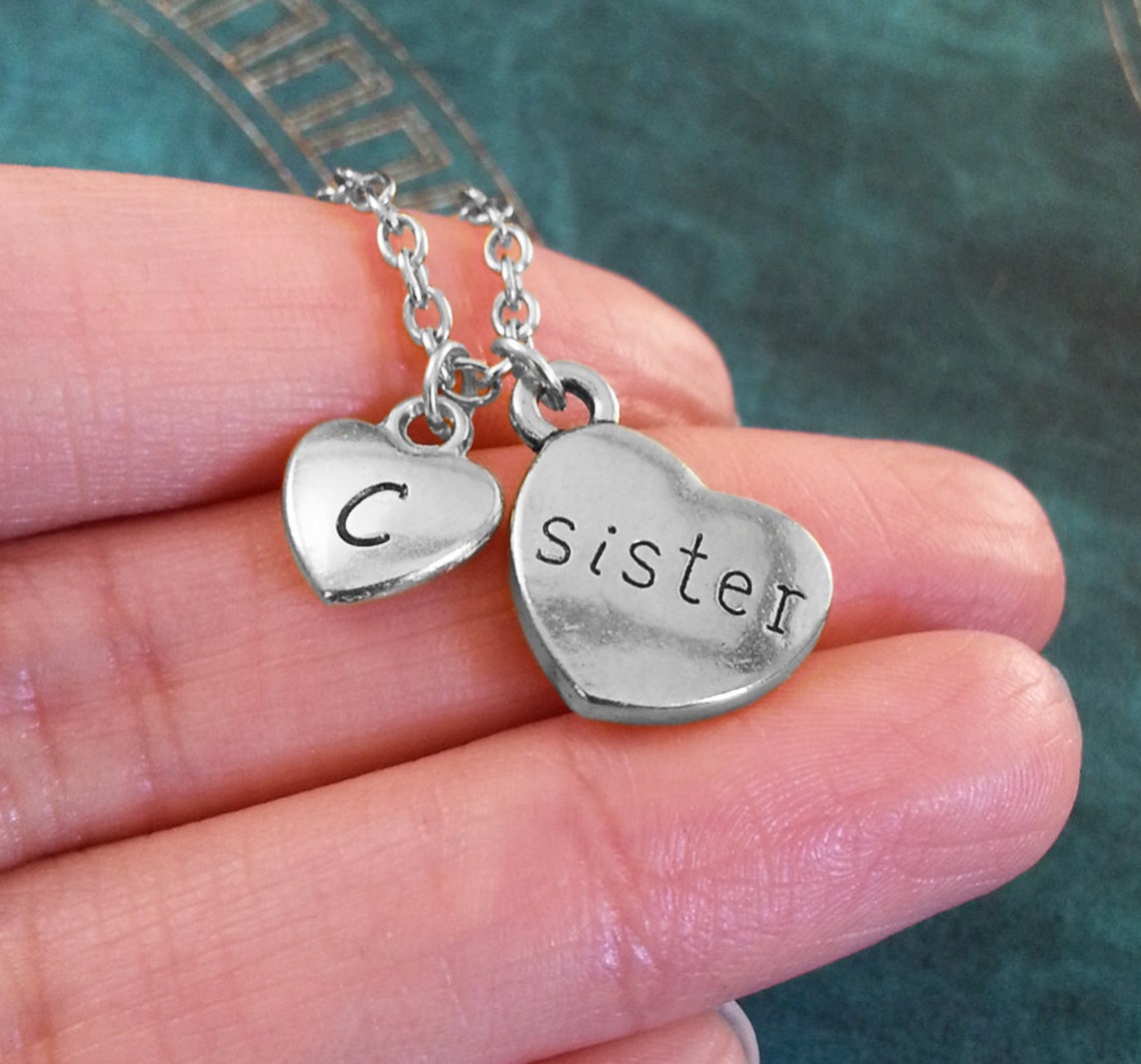 Sister Necklace SMALL Sister Jewelry Sister Charm Necklace - Etsy