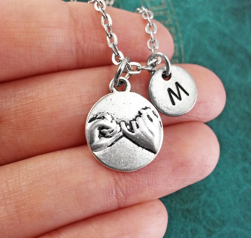 Pinky Promise Necklace, Personalized Necklace, Pinky Swear Pendant ...