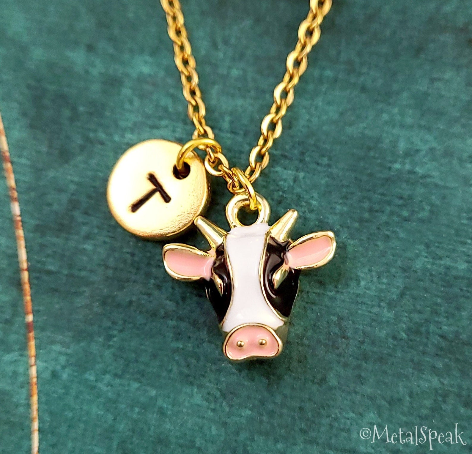 Cow Necklace Cow Jewelry SMALL Cow Charm Cow Pendant Necklace - Etsy